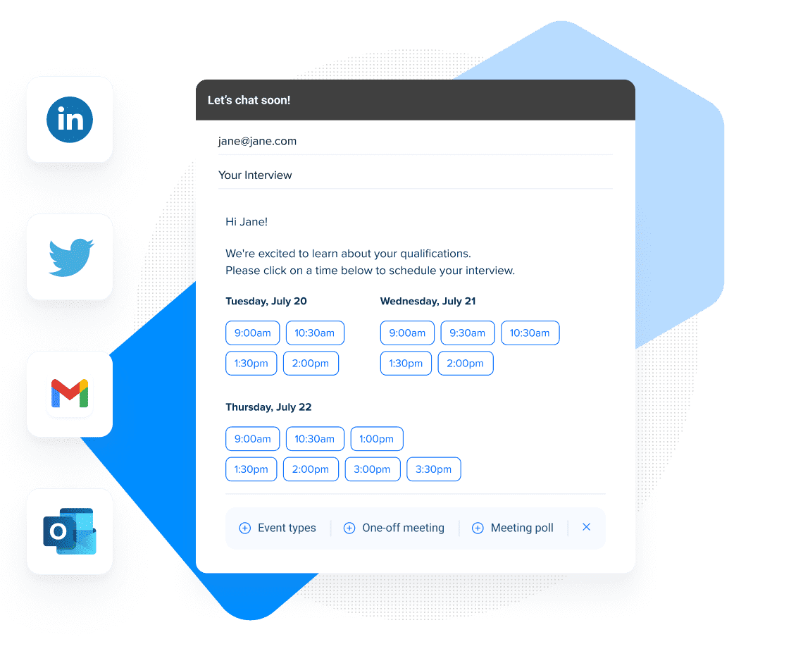 10 interview invitation email templates (+ pro tips) | Calendly
