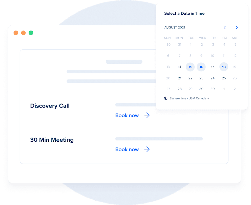Embedded Scheduling Page | Calendly