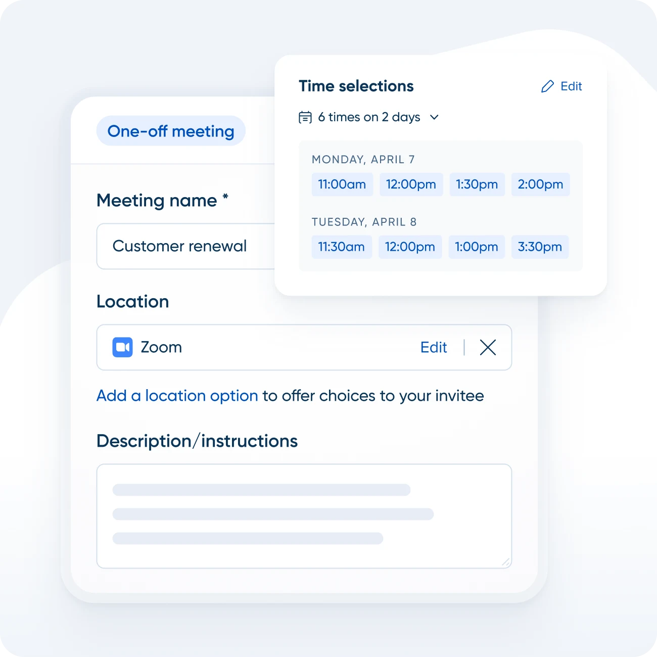 Customizable Meeting & Event Templates | Calendly