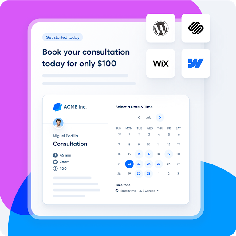 Embedded Scheduling Page | Calendly