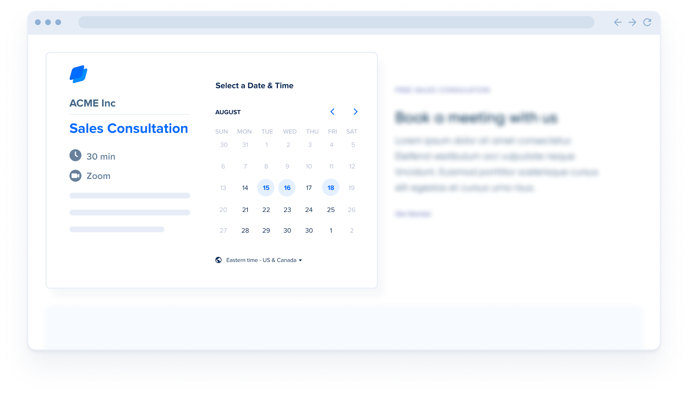 Embedded Scheduling Page | Calendly