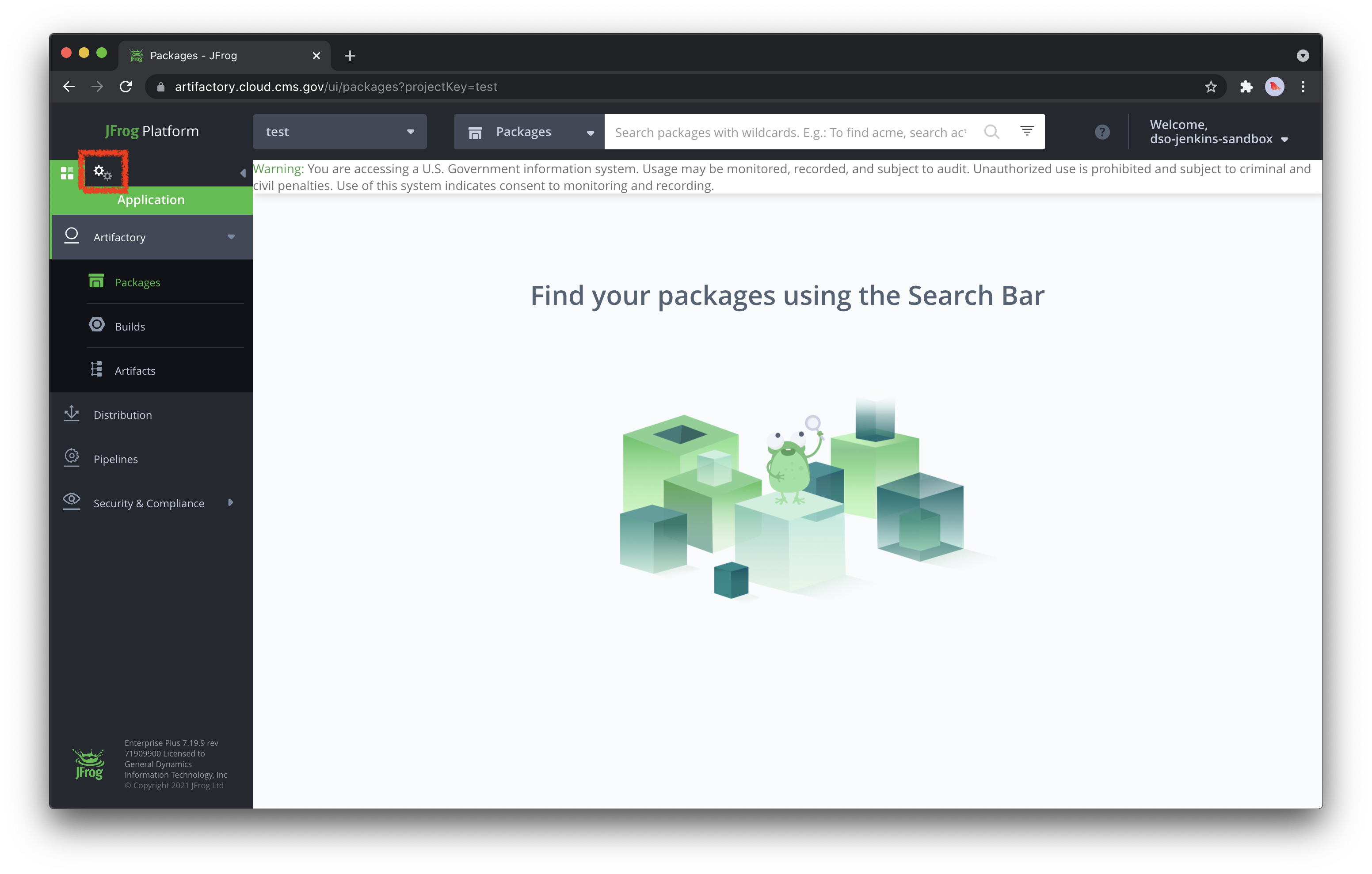 Getting started with JFrog Platform | CMS Hybrid Cloud