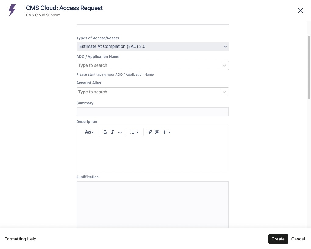 EAC 2.0 access request | CMS Hybrid Cloud