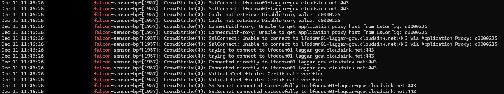 CrowdStrike Falcon Sensor Logging and Troubleshooting | CMS Hybrid Cloud