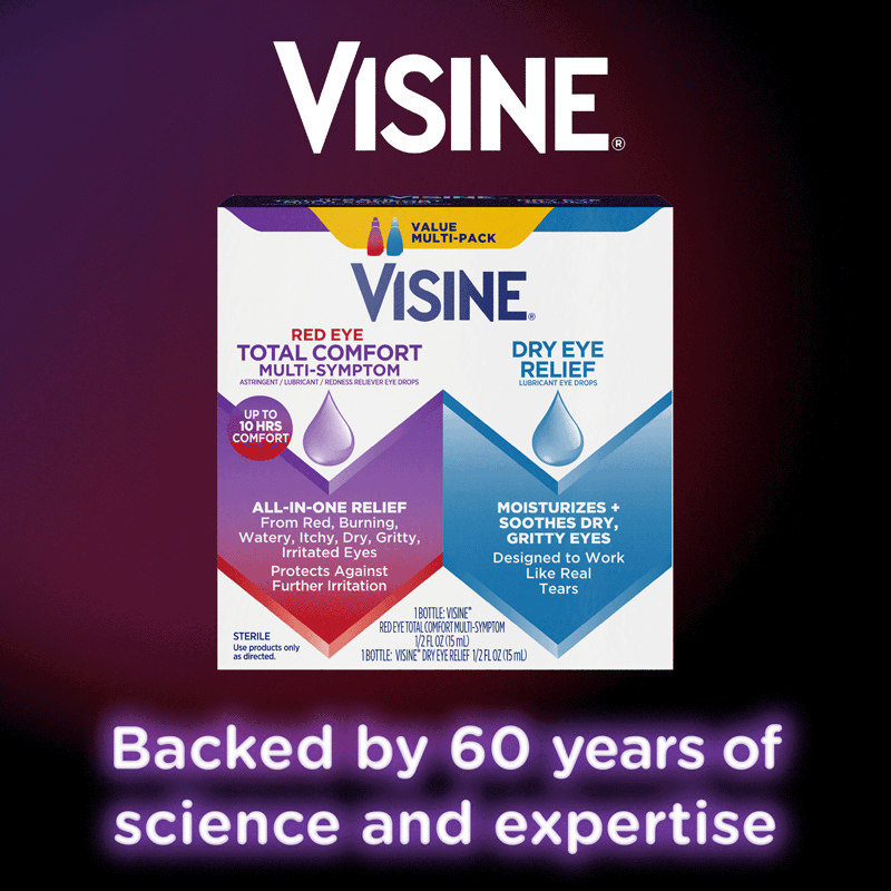 VISINE® Total Comfort Multi-Symptom and Dry Eye Relief Eye Drops | VISINE®