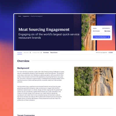 Meat Sourcing Engagement | FAIRR