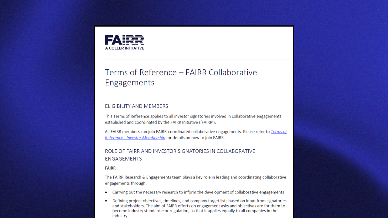 Engagements | FAIRR