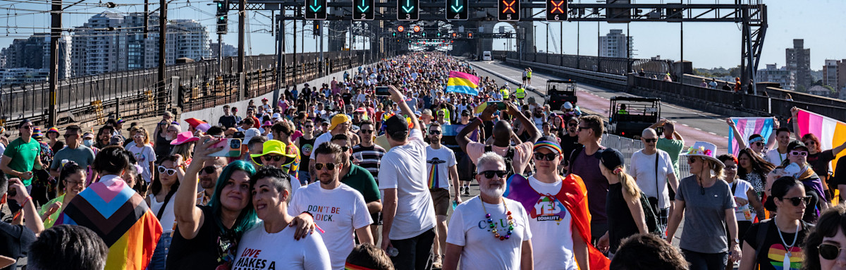 In pictures: Pride March across the Sydney Harbour Bridge | City of ...