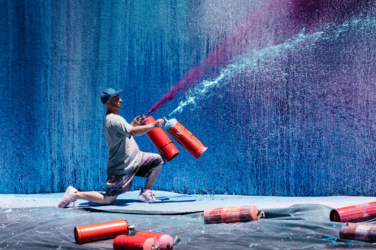 Blasting colour: See the evolution of Ash Keating’s first outdoor mural ...