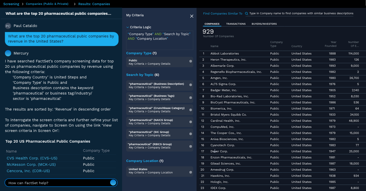 FactSet Pitch Creator | AI-powered Pitchbook Creation