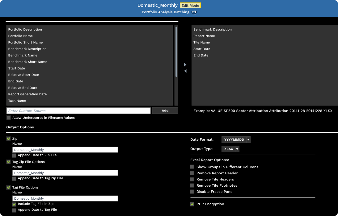 Portfolio Reporting Batcher | FactSet