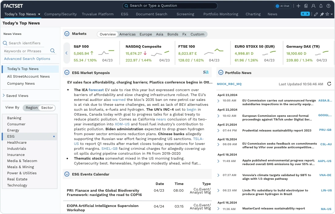 ESG Select Workstation | FactSet