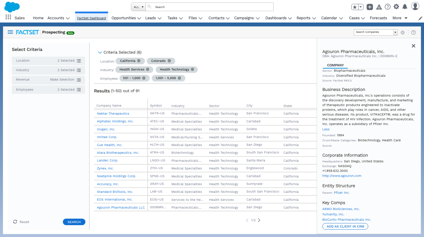 Private Company Financials | Private Company Data | FactSet