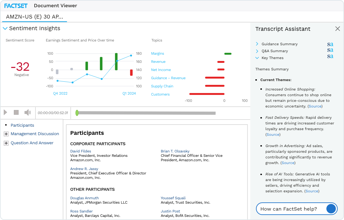 Transcript Intelligence | FactSet