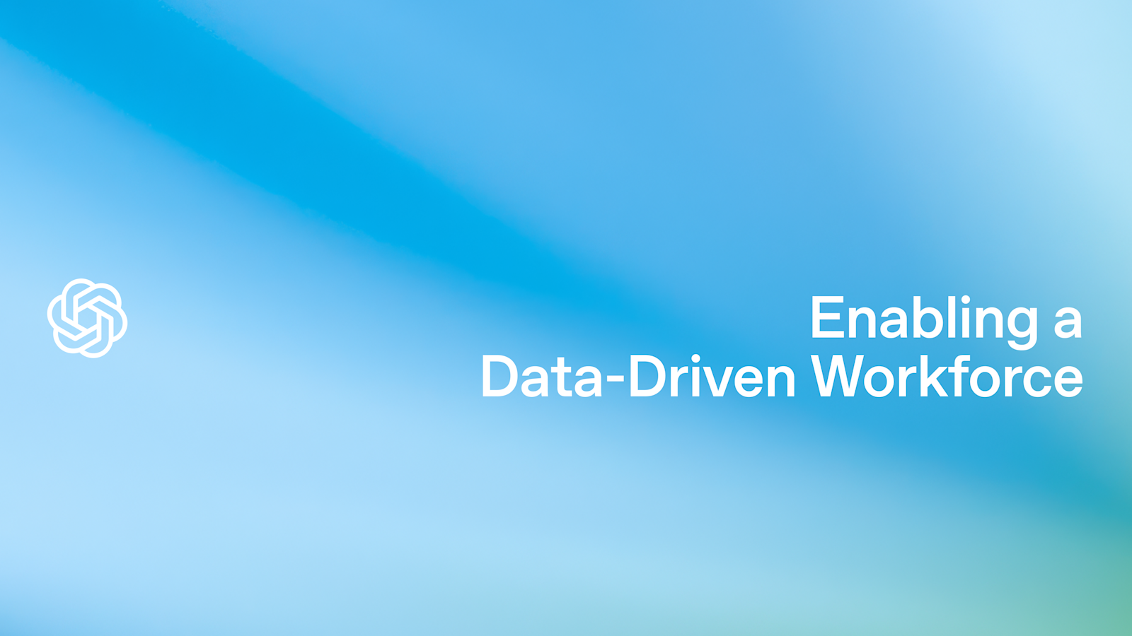 Enabling a Data-Driven Workforce | OpenAI