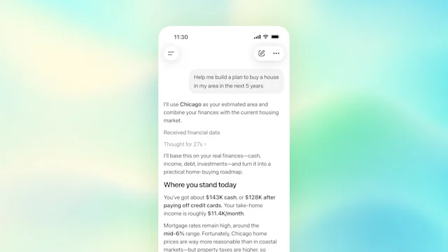 A new personal finance experience in ChatGPT | OpenAI