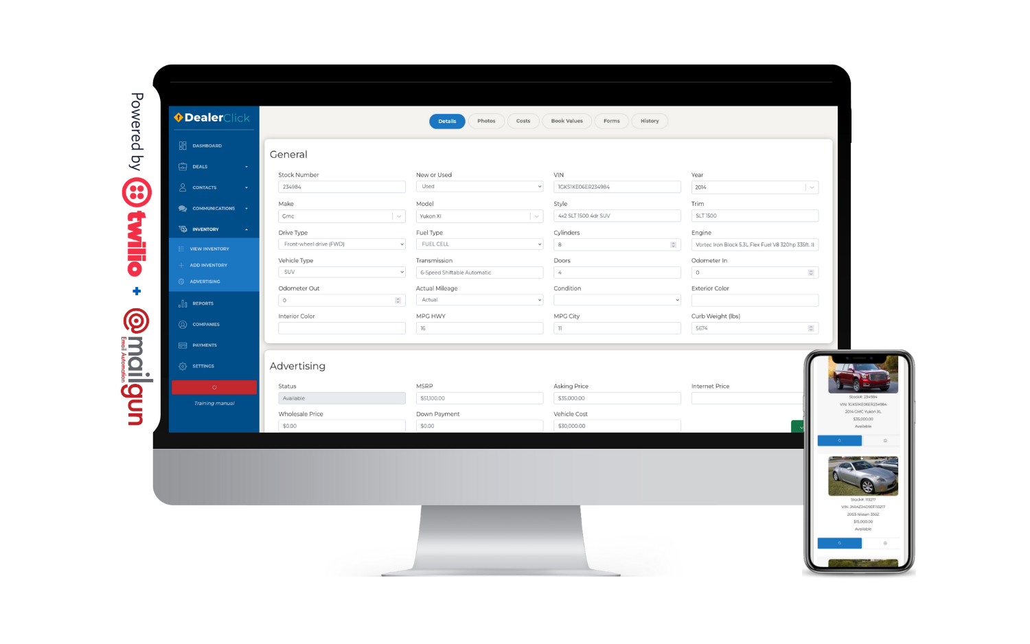 Auto Dealer CRM Software | Text and Email | DealerClick