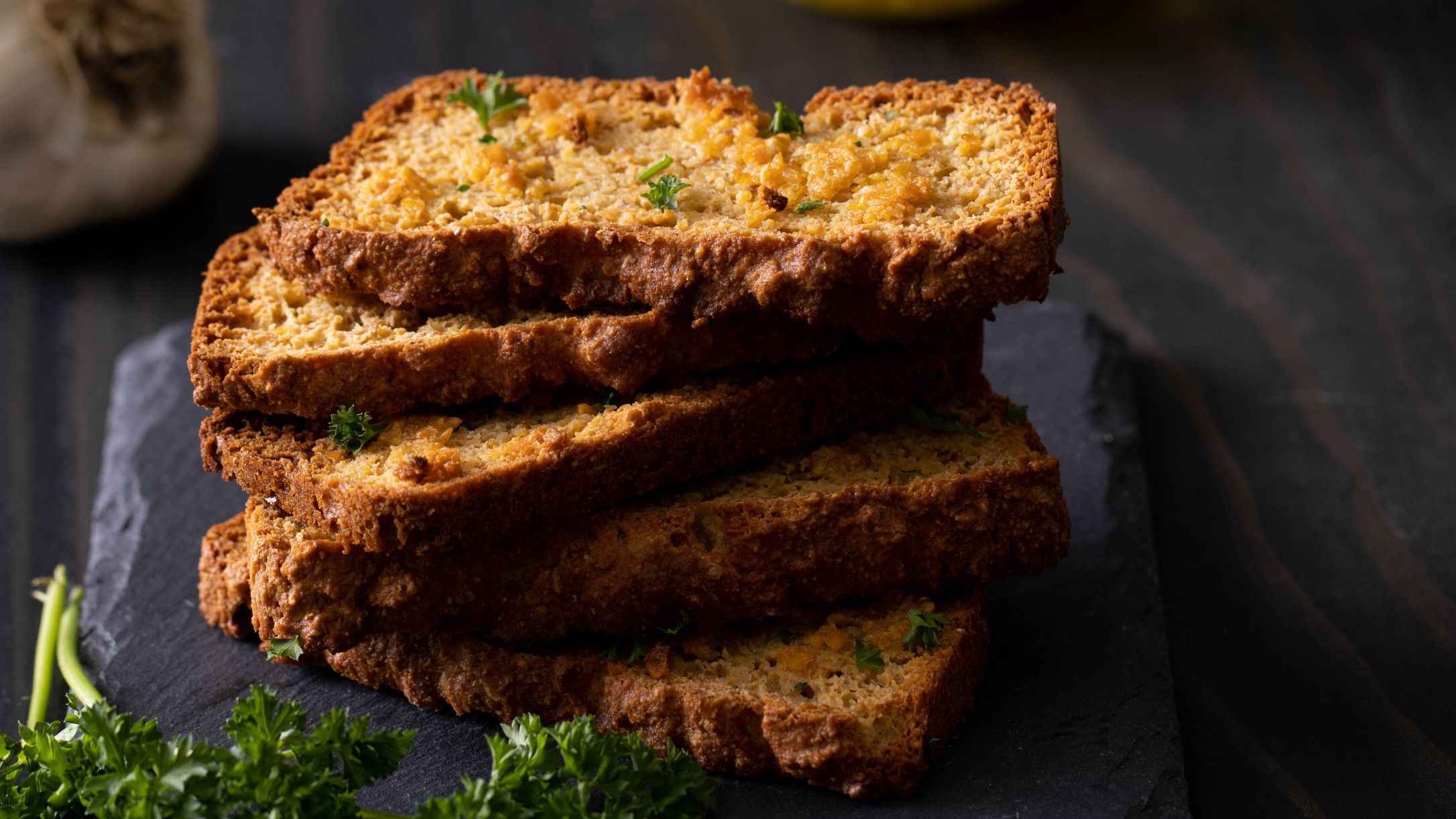 Atkins Garlic Toast Crisps Recipe | @Atkins
