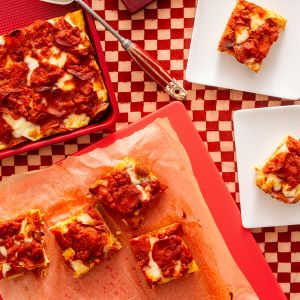 Low Carb Cauliflower Crust Detroit Style Pizza Recipe | @Atkins