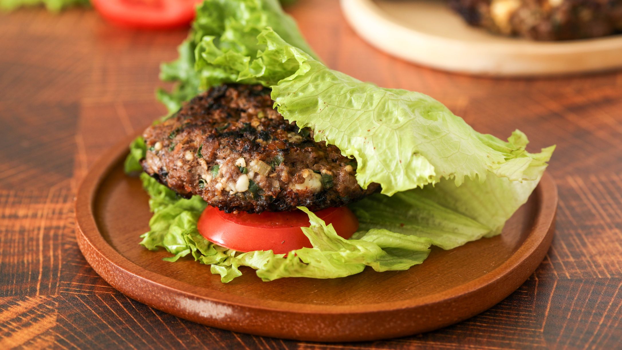 Keto Beef Burger with Feta and Tomato Recipe | @Atkins