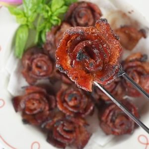 Candied Bacon Blossoms Recipe | @Atkins
