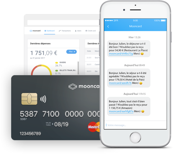 La carte de paiement qui supprime les notes de frais - Mooncard