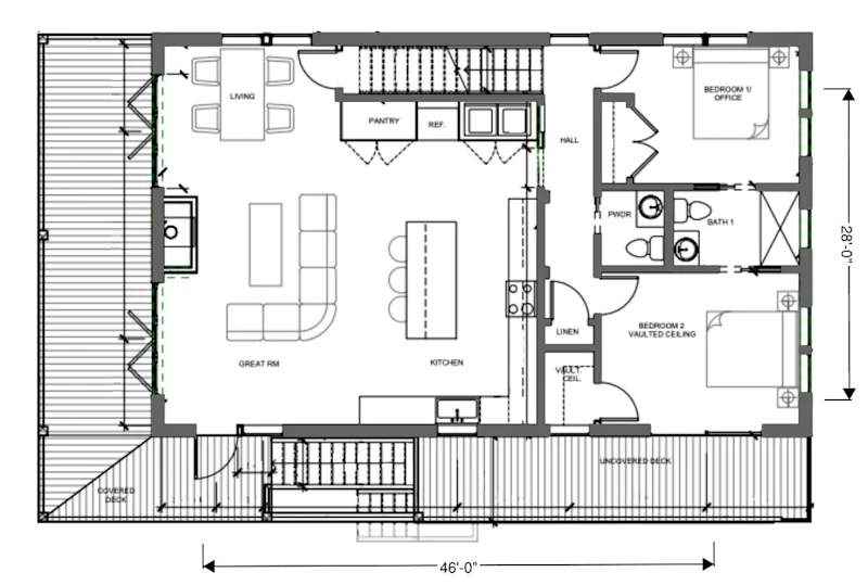 First story floor plan
