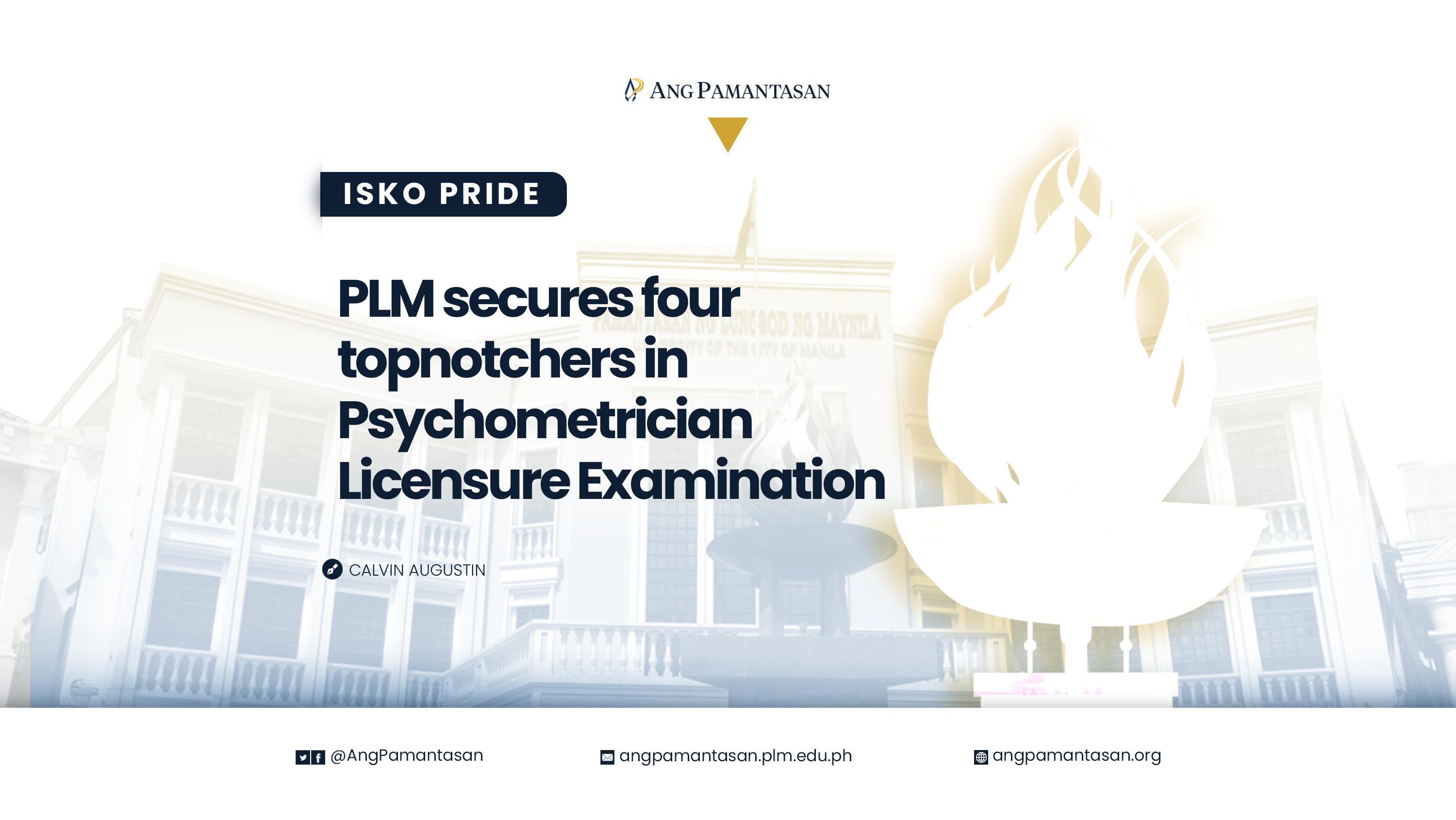 PLM secures four topnotchers in Psychometrician Licensure Examination