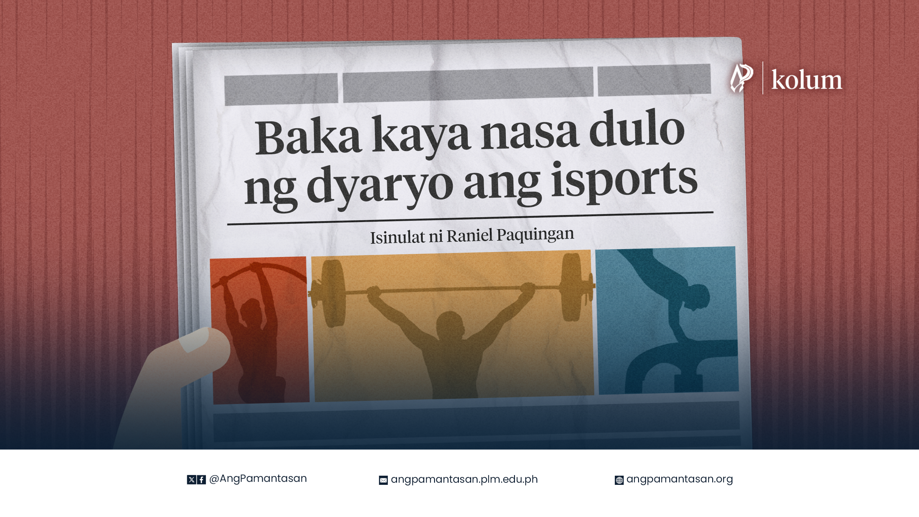 Baka kaya nasa dulo ng dyaryo ang isports
