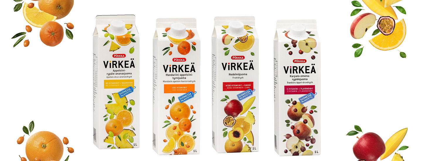 Pirkka Virkeä juomat piristävät päivää – K-Ruoka