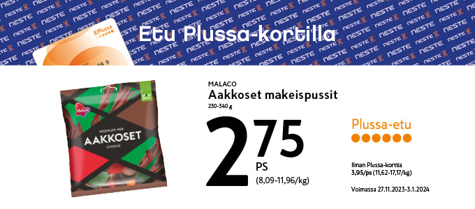 Plussa-kortin käyttäminen kannattaa kaikilla Neste K -, Neste- ja Neste Express -asemilla I ...