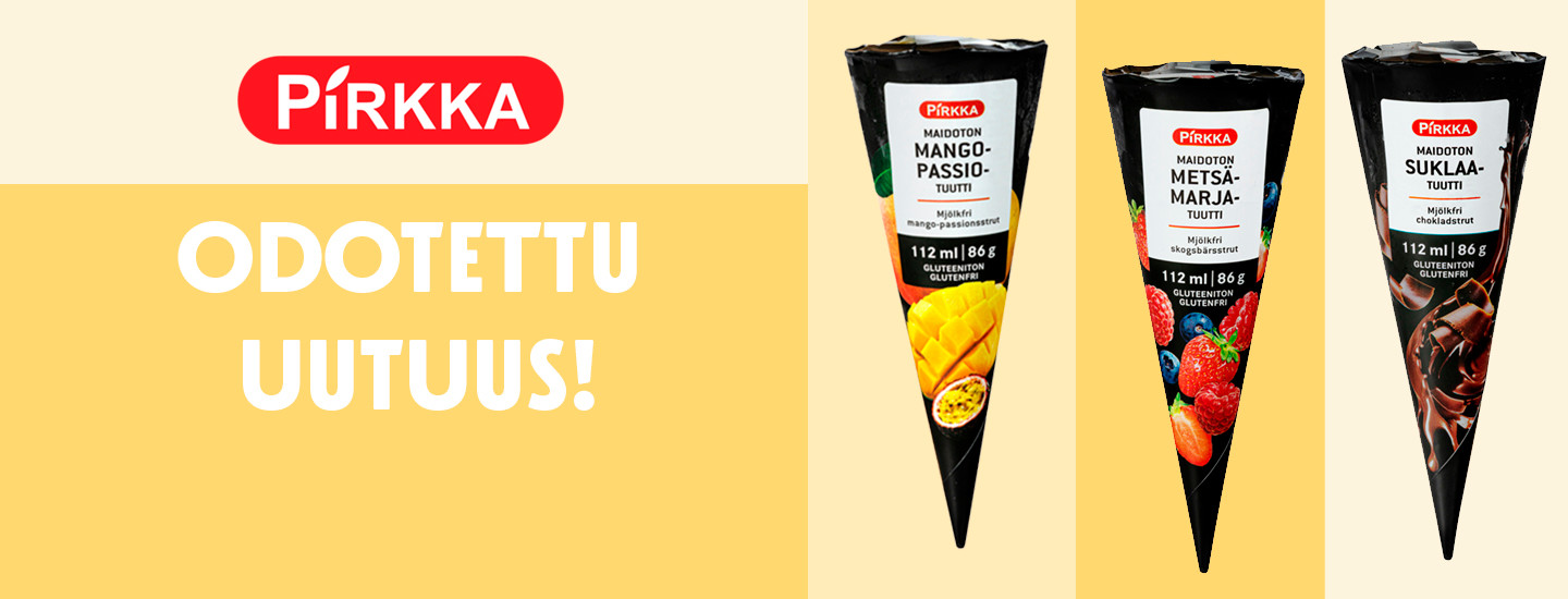 Pirkka maidottomat ja gluteenittomat tuutit – K-Ruoka