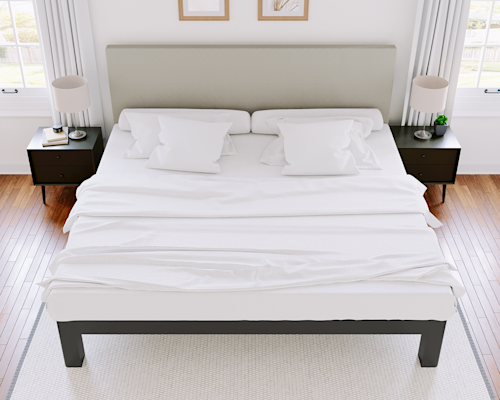 Alberta King Bed | Oversized 96″ × 96″ Platform Frame - AdultBunkBeds.com