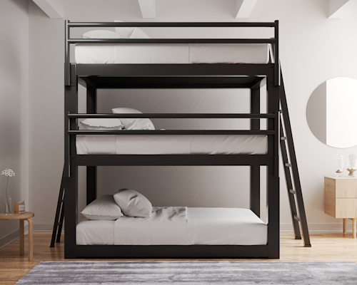 Full Triple 3 Bunk Bed Set - AdultBunkBeds.com
