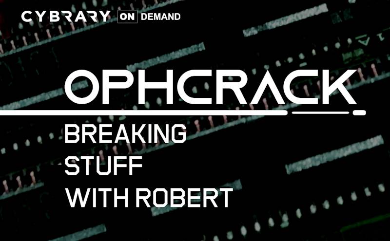 How To Use Ophcrack Tutorial Cybrary