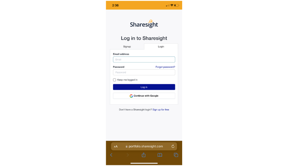How to access Sharesight on a mobile device | Sharesight Australia Help