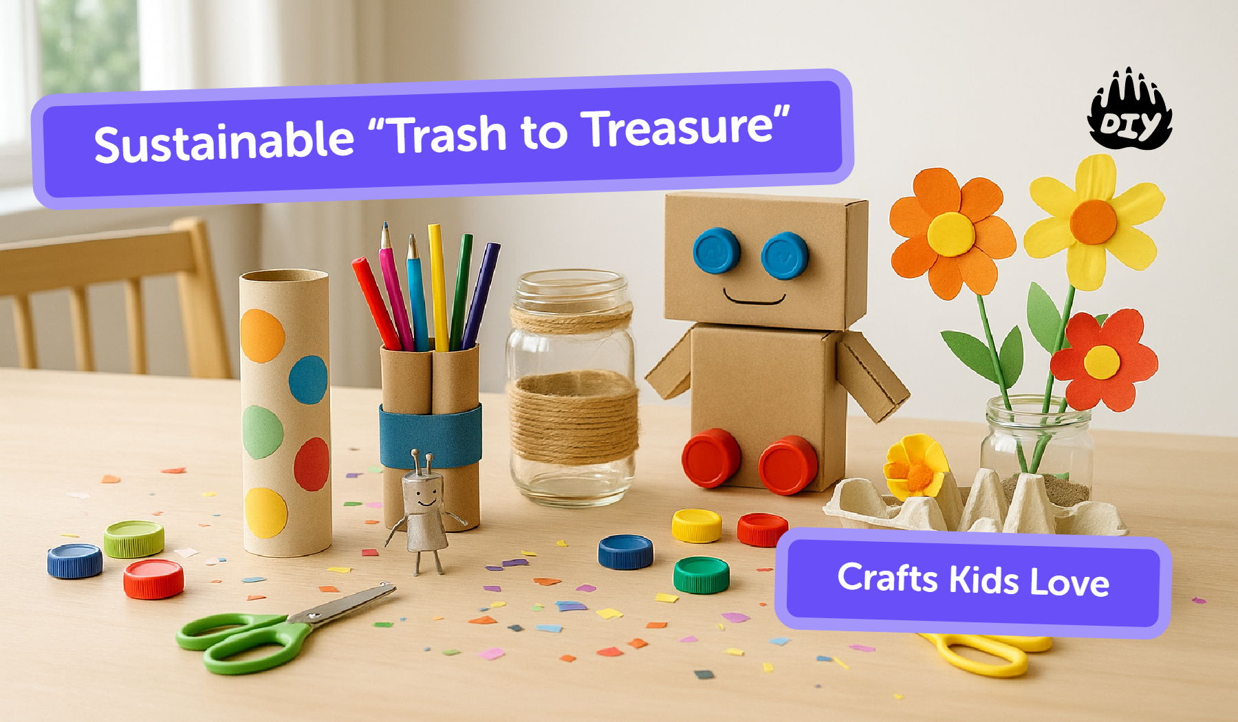 Trash to Treasure: Easy Recycled Crafts for Kids (2025)