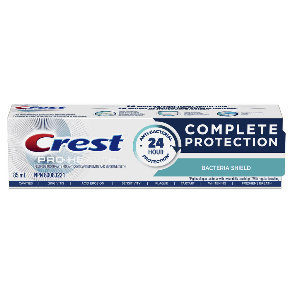 Crest Pro-Health Complete Protection Toothpaste, Bacteria Shield, 85 mL