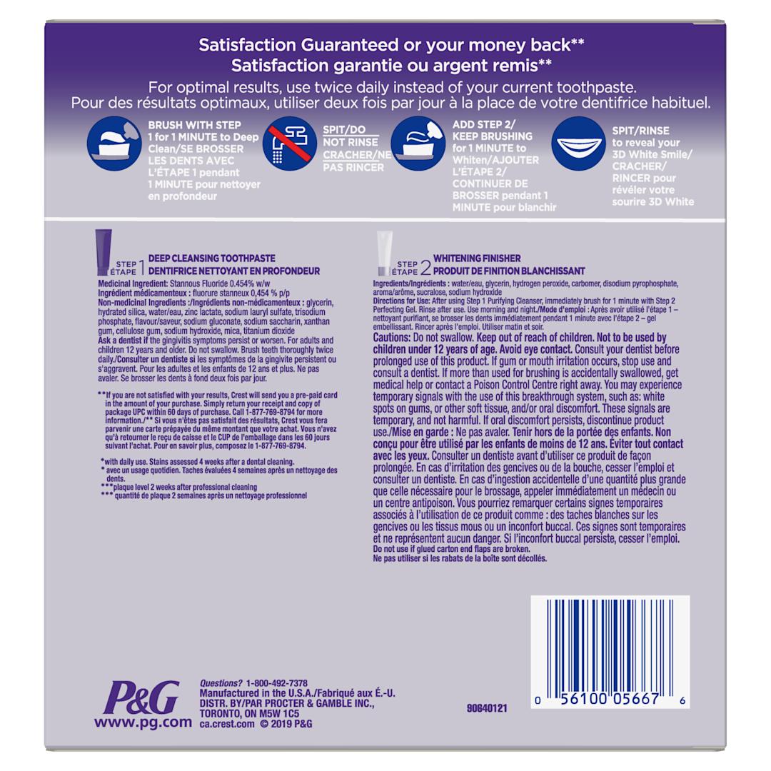 3D White Brilliance Whitening Toothpaste System | Crest CA