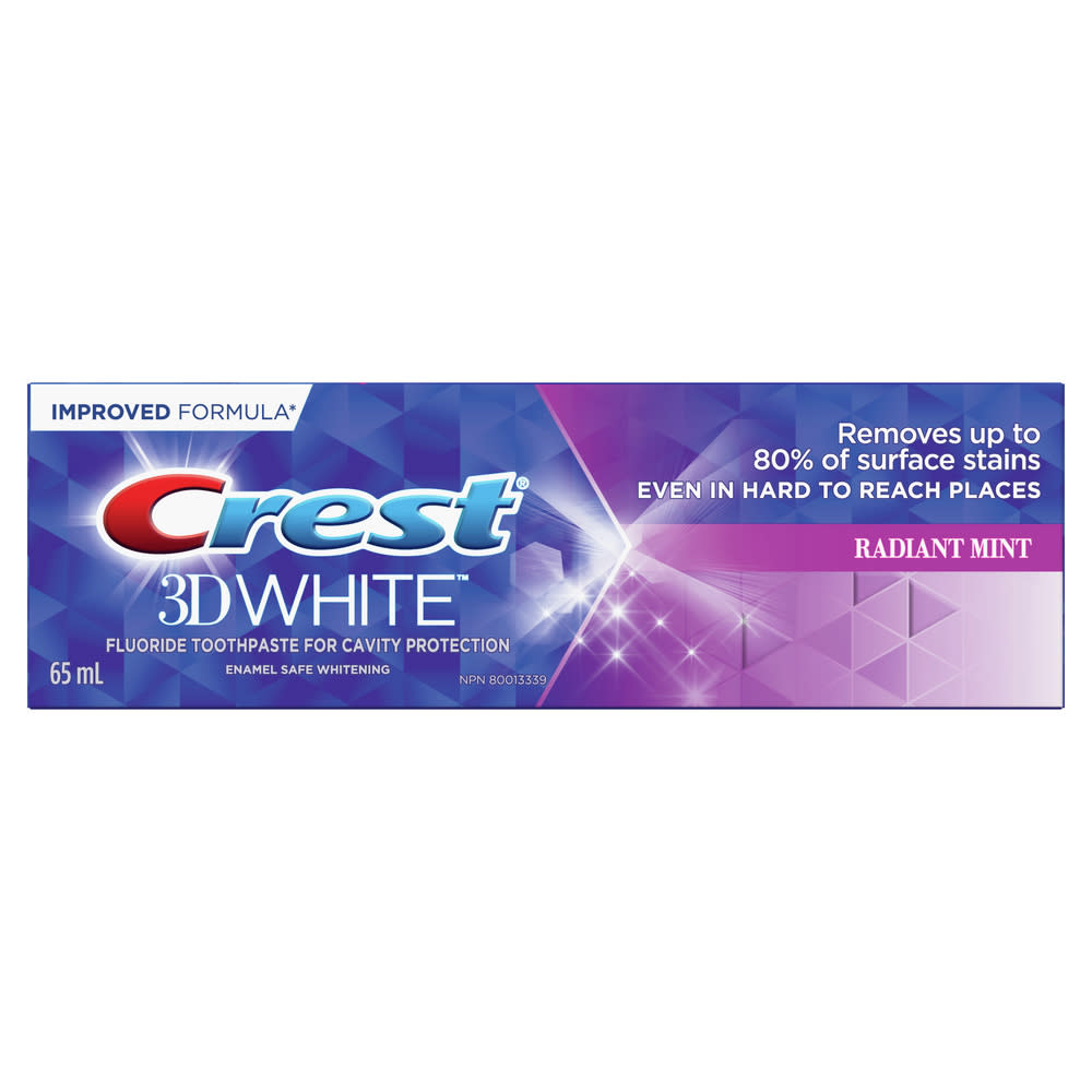 3D White Radiant Mint Toothpaste for Teeth Stains | Crest CA