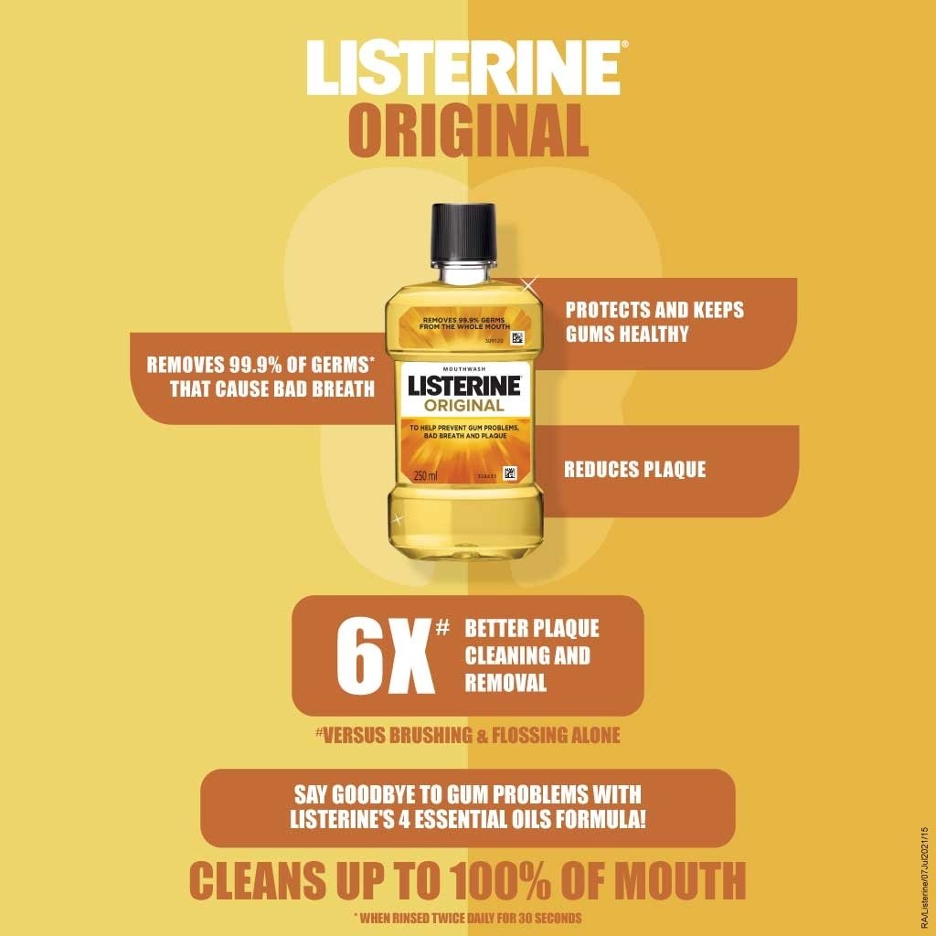LISTERINE® Original Mouthwash | Antiseptic Mouth Rinse & Oral Care Products