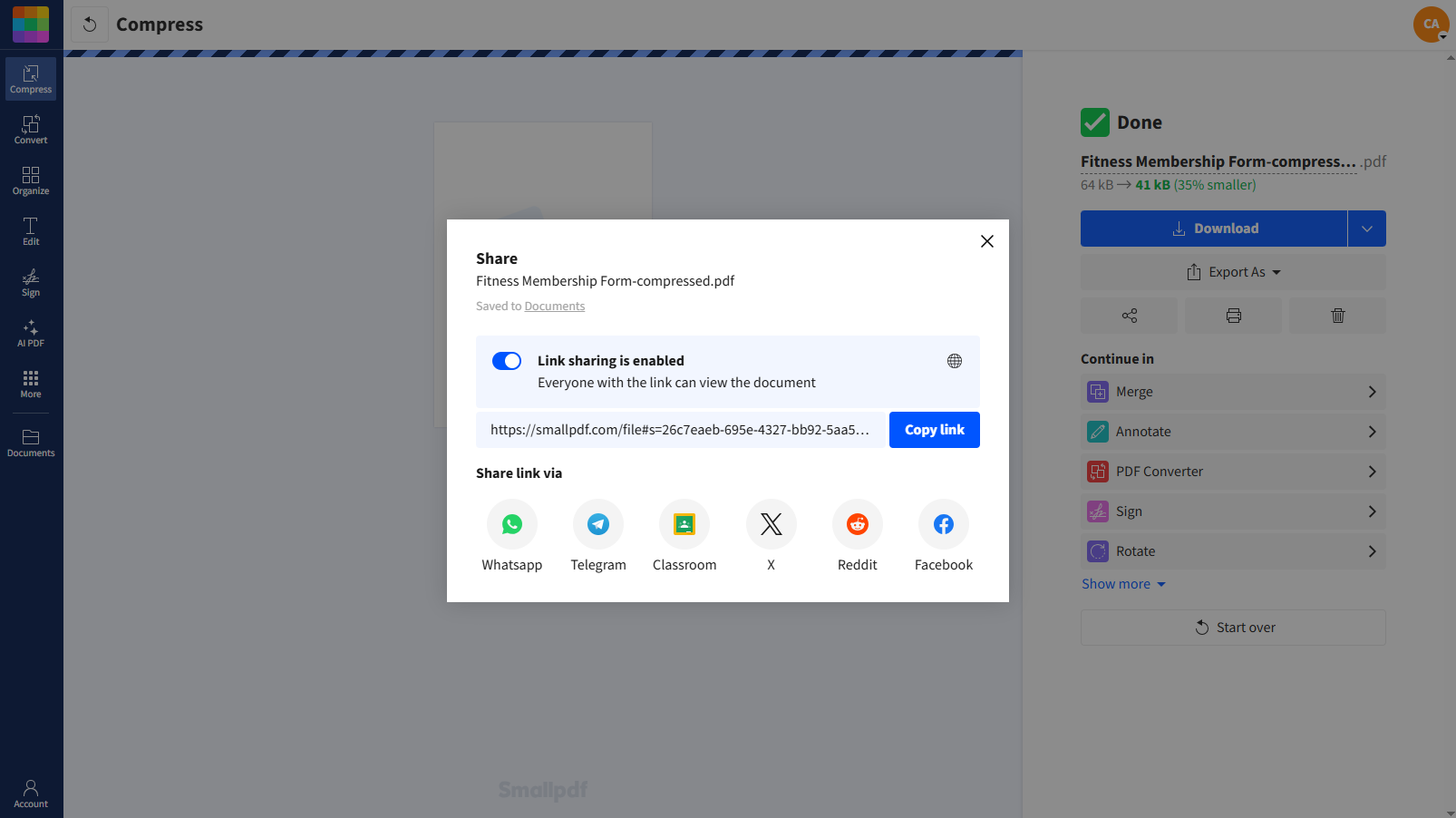 How to Compress and Share PDF Files on WhatsApp | Smallpdf
