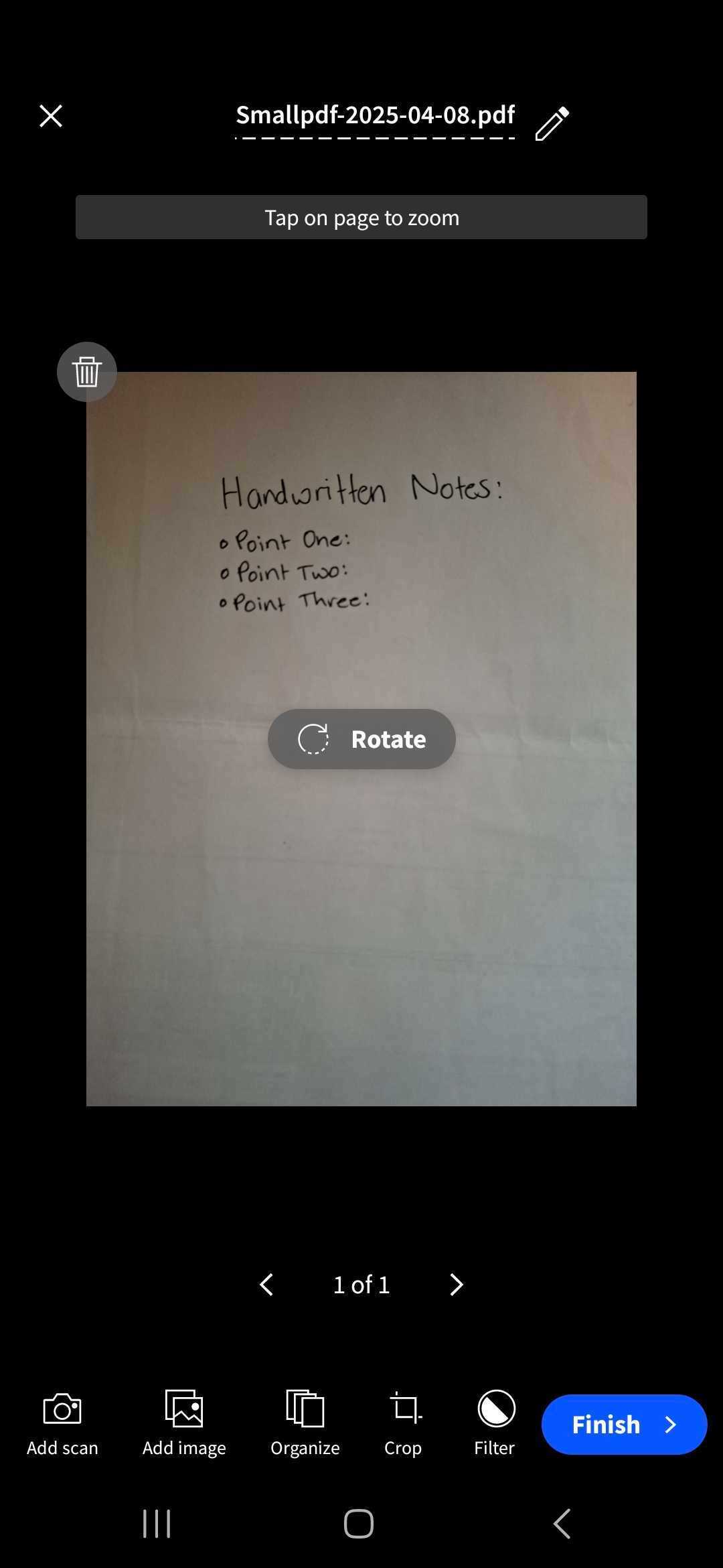 How to Scan Handwritten Notes and Change Them to a Typed Font | Smallpdf