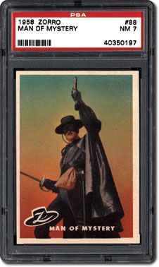 PSA Set Registry: The 1958 Topps Zorro Trading Card Set, Unmasking an ...
