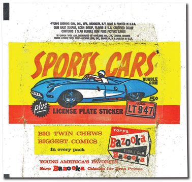 The 1961 Topps Sports Cars Card Set: Sleek, Stylish, Fast and Hard to Find