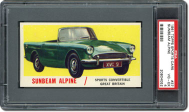 The 1961 Topps Sports Cars Card Set: Sleek, Stylish, Fast and Hard to Find