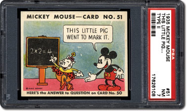 PSA Set Registry: The 1935 Gum, Inc. Mickey Mouse Trading Card Set ...