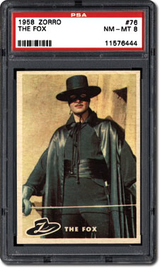 PSA Set Registry: The 1958 Topps Zorro Trading Card Set, Unmasking an ...