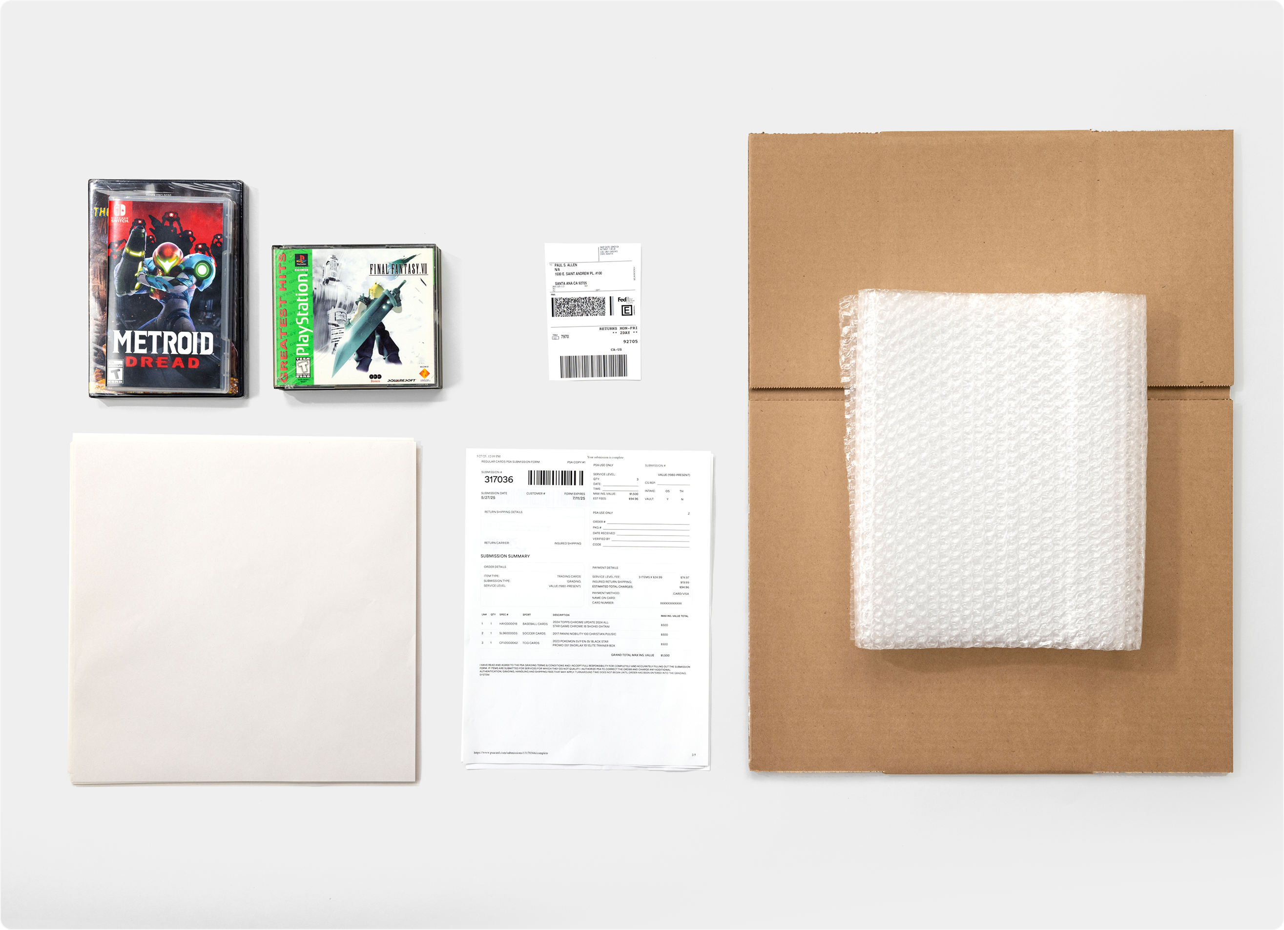 PSA Shipping Guide
