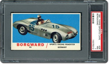 The 1961 Topps Sports Cars Card Set: Sleek, Stylish, Fast and Hard to Find